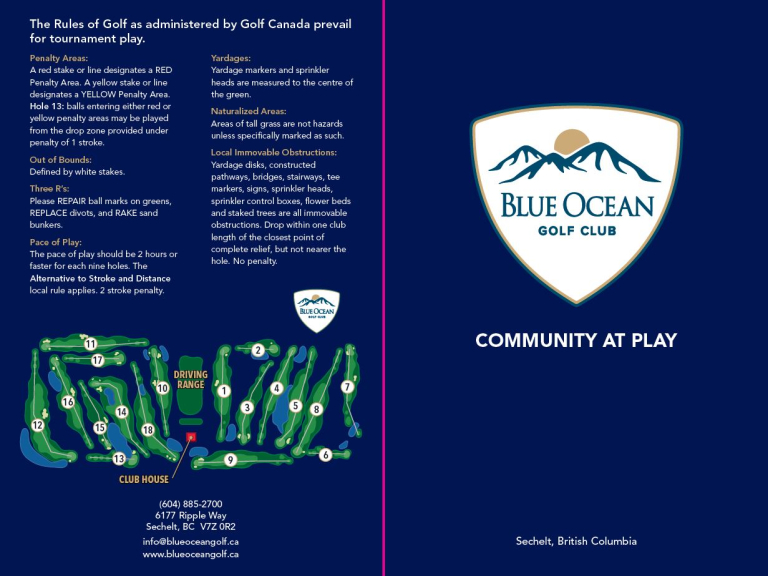Blue Ocean, Sechelt Golf Course | Blue Ocean Golf Club